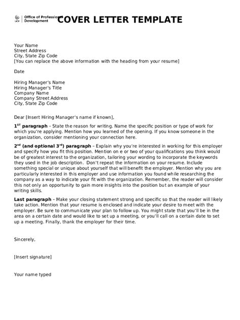 43311694 Cover Letter Modelcover Letter Model Your Street
