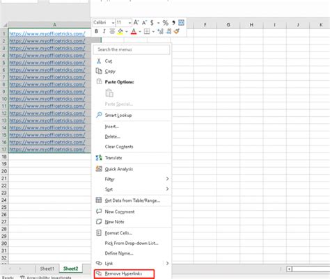 How To Remove All Hyperlinks In Excel My Microsoft Office Tips