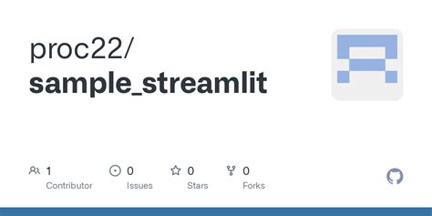 GitHub Proc Sample Streamlit