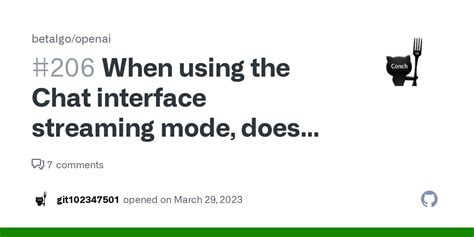 When Using The Chat Interface Streaming Mode Does The Continuously