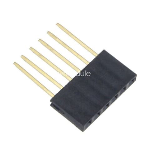 50x 6 Pin 2 54mm Stackable 11mm Long Legs Female Header For Arduino Shield Ebay