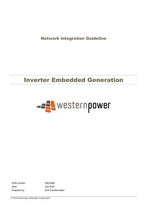 Pdf Network Integration Guideline Inverter Embedded Generation Dokumen Tips