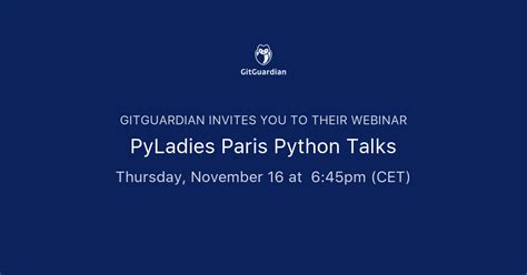 Pyladies Paris Python Talks Gitguardian