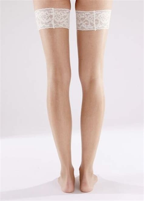 Pretty Polly 8 Denier Lace Top Hold Ups Uk Tights