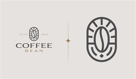 Coffee Bean Coffee Shop Logo Illustration Universal Creative Premium