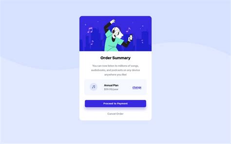 Frontend Mentor Order Summary Using Html And Css Only Coding Challenge Solution