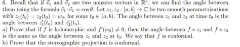 Recall That If V And V Are Two Nonzero Vectors Chegg