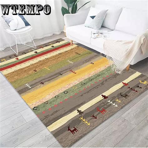 Köp Mode Anti Sladd Matta För Vardagsrum Matsal Sovrum Matta Blommig Modern Mönster Absorberande