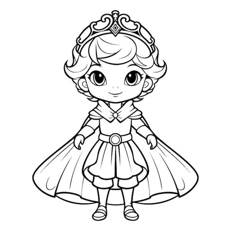 어린이용 색채책 동화 공주 프리미엄 벡터