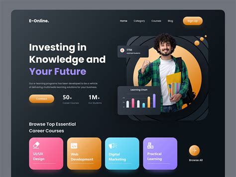 E Learning Landing Page Design Behance