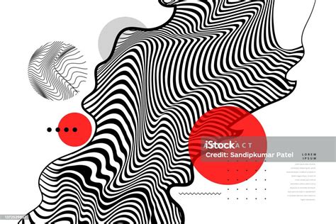 흑백 디자인 착시 패턴 추상 3d 기하학적 배경 검은색에 대한 스톡 벡터 아트 및 기타 이미지 검은색 빨강 흰색 Istock