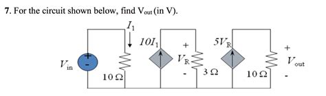 Solved For The Circuit Shown Below Find V Out In V Chegg Com