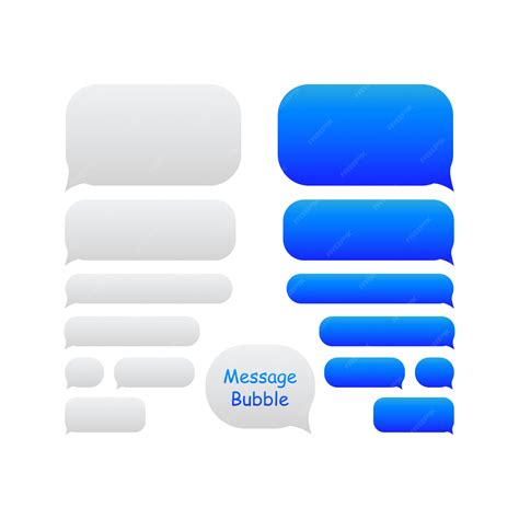 Premium Vector Blue Message Bubbles Icons For Chat