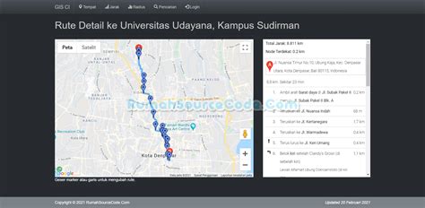 Sistem Informasi Geografis Codeigniter Tugasakhirid