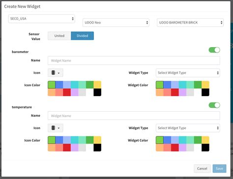 Widgets And Containers Udoo Iot Docs