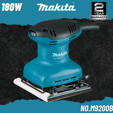 Makita เครื่องขัดกระดาษทรายแบบสั่น จัตุรัส ขนาด 114 X 140mm 4 1 2 X 5 1 2 180w No M9200b