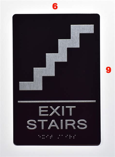 EXIT STAIRS ADA SIGN The Sensation Line DOB SIGNS NYC YOUR OFFICIAL STORE FOR NYC DOB SIGNAGE