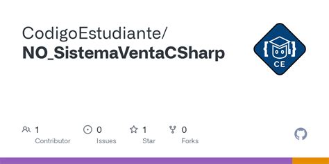 GitHub CodigoEstudiante NO SistemaVentaCSharp