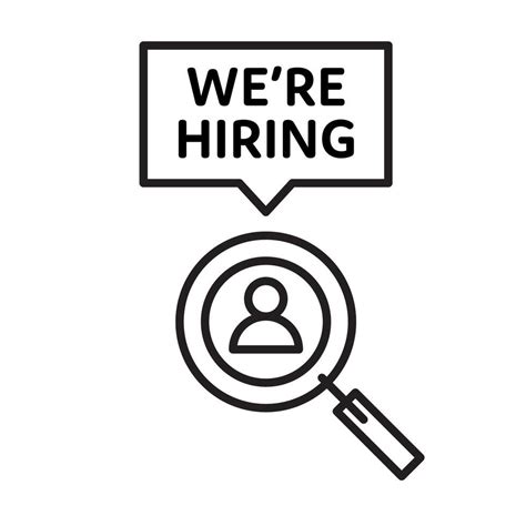 Were Hiring Icon Talent Search Symbol Company Hiring Flat Icon Or
