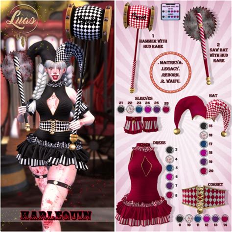 second life marketplace 12 luas harlequin corset legacy fuchsia