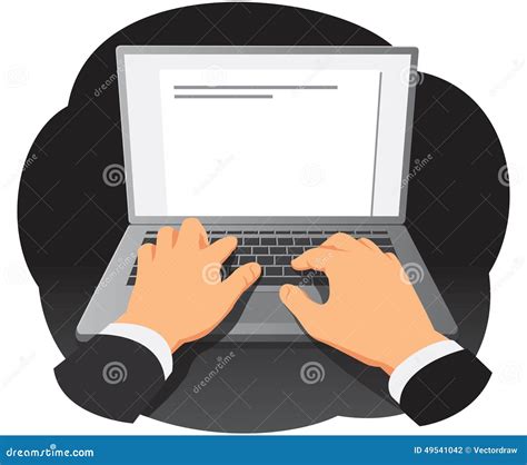 Hands Typing On Keyboard Stock Vector Illustration Of Gadget 49541042