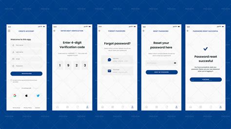 Sign In And Password Reset Ui Design Graphics Motion Array