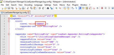 Setting System Manager Logs To Debug Atlas Systems