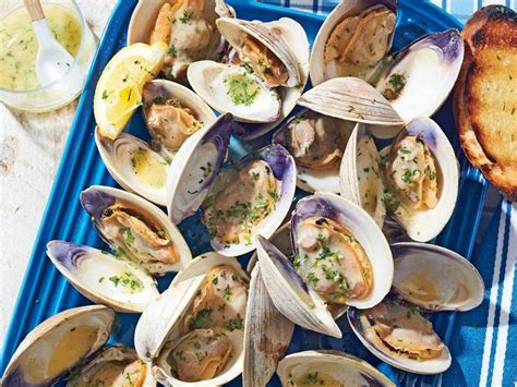 Grilled Clams With White Wine Garlic Butter Recipe Grilled Clams
