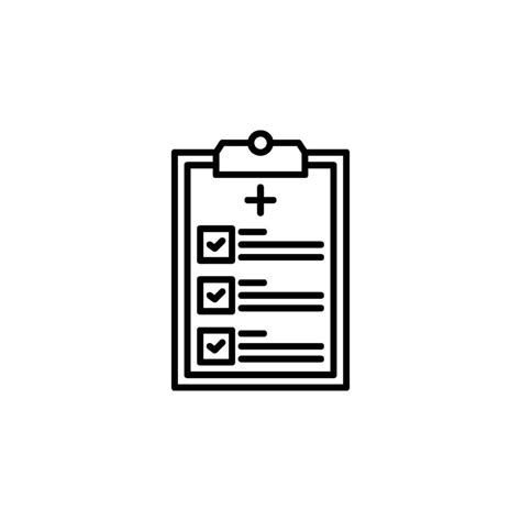 Icon Illustration Of A Medical Clipboard With A Completed Checklist Representing Thoroughness