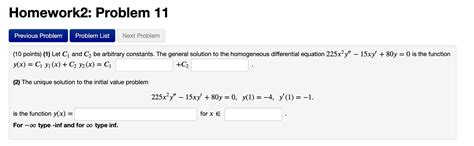 solved 10 ﻿points 1 ﻿let c1 ﻿and c2 ﻿be arbitrary