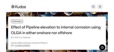Muhammad Ismi Afif On Linkedin Paper Corrosion Pipeline Olga