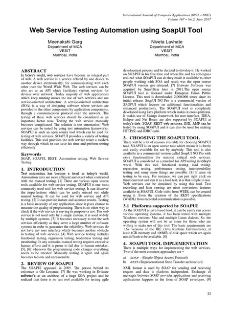 web service testing automation using soapui tool pdf web service service oriented architecture