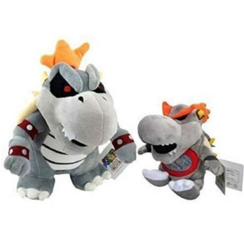 Toys Gray Bowser King 1 And Bowser Jr Dry Bone 7 Plush Stuffed Animal