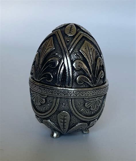 Beautiful Pewter A E Williams Vintage Egg Shaped Pin Cushion Ts For Sewing Etsy