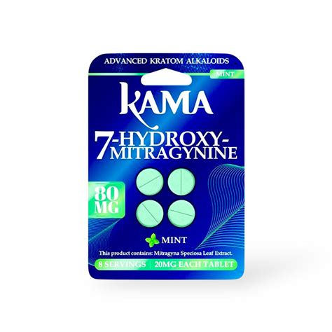 Kama 7 Hydroxy Mitragynine Chewable Tablets Mint 20mg Per Tablet