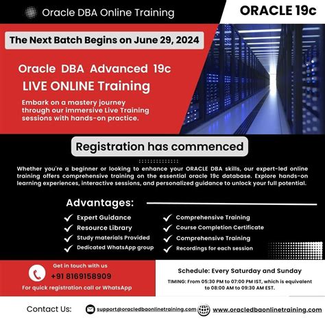 Oracledba Oracle19c Databaseadministration Dbatraining