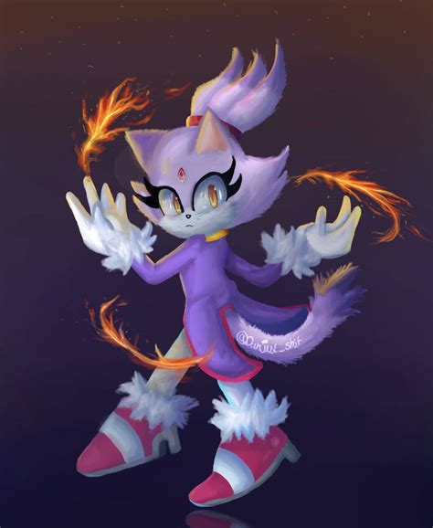 Blaze The Cat Fan Art By Daniuxshit On Deviantart