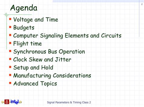 Ppt Signal And Timing Parameters I Common Clock Class 2 Powerpoint