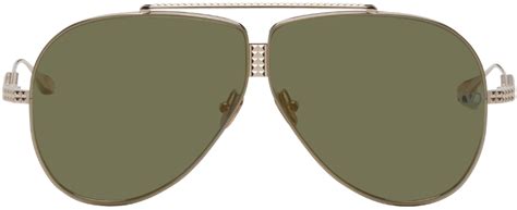 Valentino Gold Xvi Sunglasses Ssense