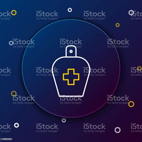파란색 배경에 분리 된 디스펜서 아이콘이있는 액체 항균 비누 라인 병 살 균 소독 위생 스킨 케어 다채로운 개요 개념 벡터 건강