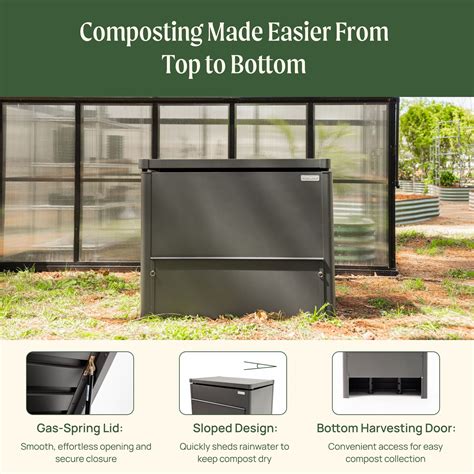 Modern Metal Compost Bin