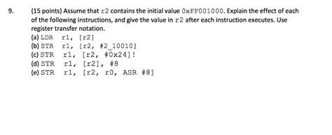 Solved 915 Points Assume That R2 Contains The Initial