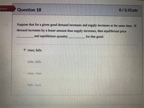 Solved Rrect Question 18 0333 Pts Suppose That For A Given