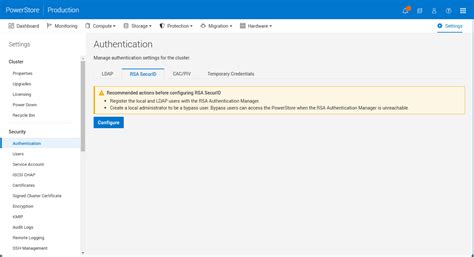 Mfa Through Rsa Securid Dell Powerstore Cybersecurity Dell