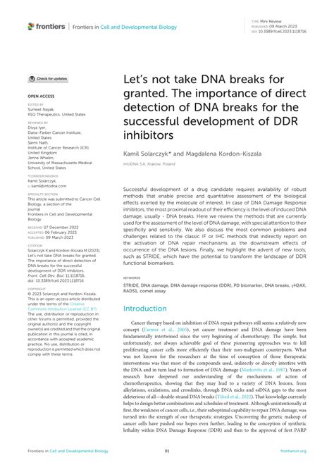 pdf let s not take dna breaks for granted the importance of direct