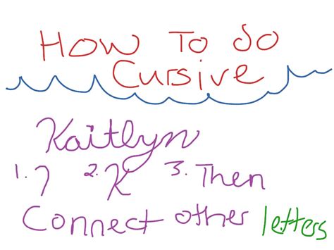 ShowMe Writing Cursive Letters