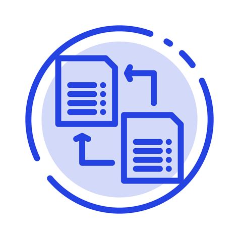 Data File Share Science Blue Dotted Line Line Icon 14568561 Vector Art