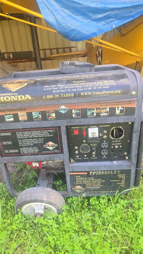 Tahoe Tp18000lxu 8000w Generator Miscellaneous Tools Hahira