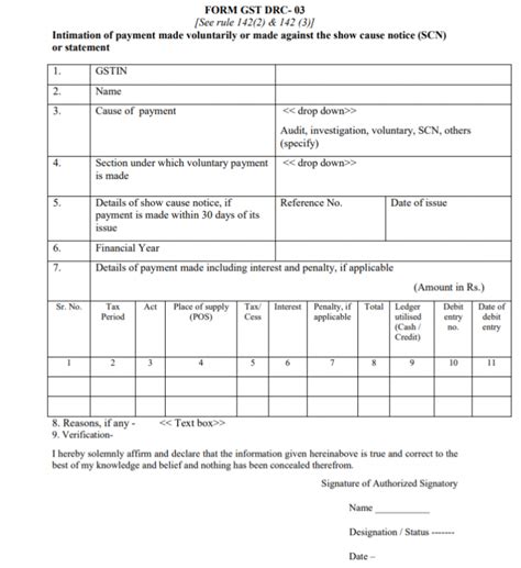 Form Gst Drc 03 Under Gst And Its Procedureakt Associates
