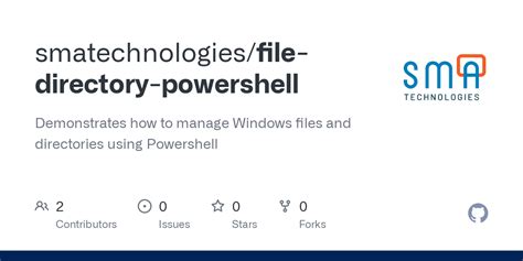 Github Smatechnologiesfile Directory Powershell Demonstrates How To